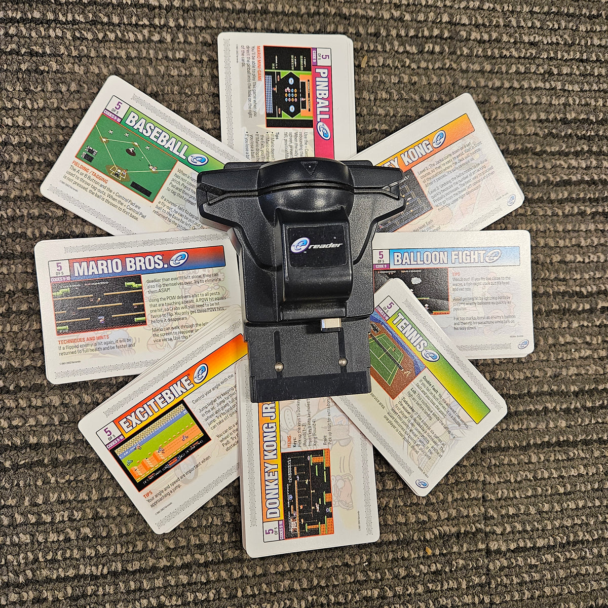 GBA - E Reader w/ Sets of E Reader Card Games (See Picture For Game Ti ...