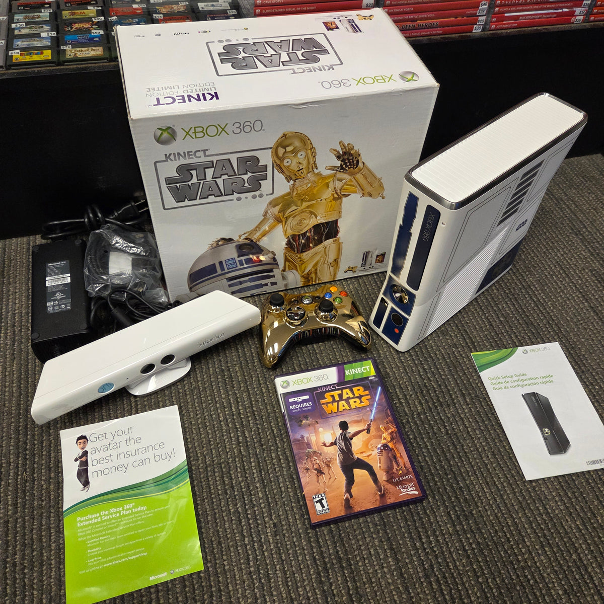 Xbox 360 Star Wars Limited Edition R2D2 Slim Console - *LIKE NEW CONDI ...