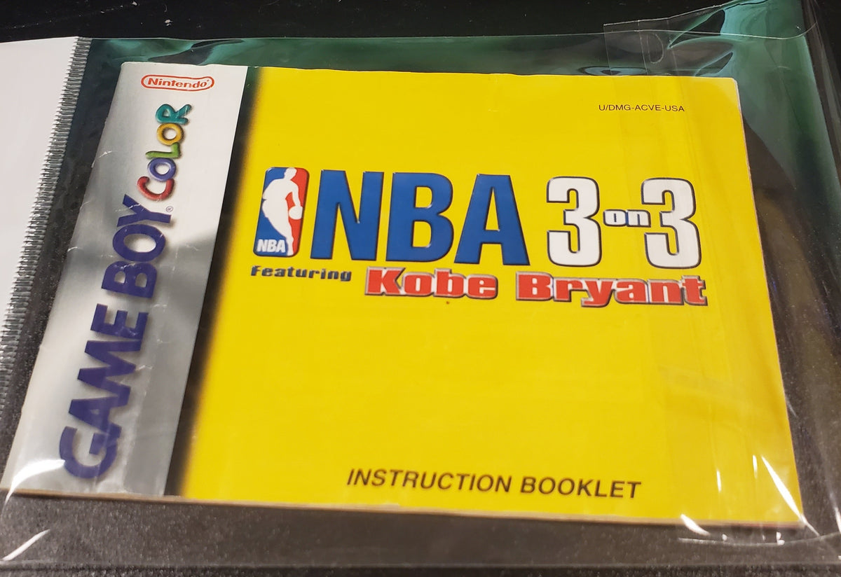GBC Manuals - NBA 3 on 3 featuring Kobe Bryant | Steel Collectibles LLC.