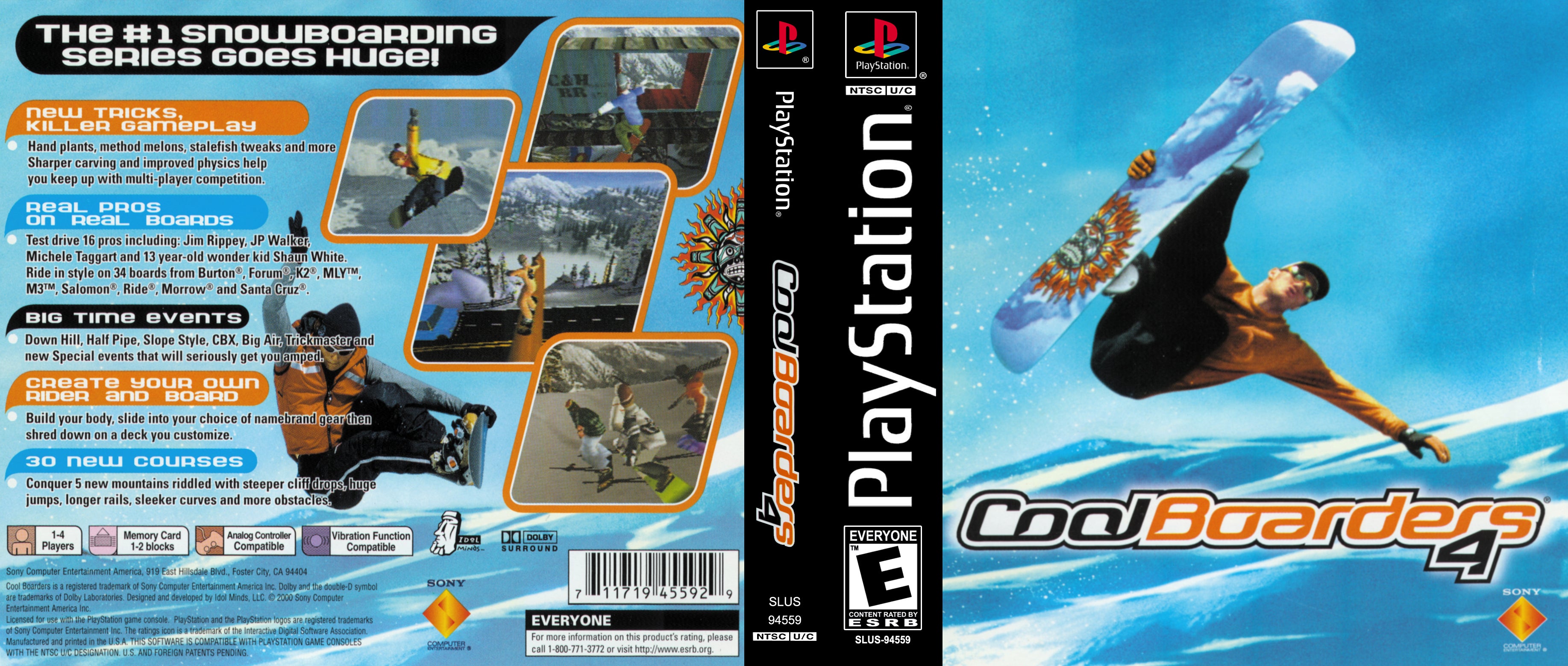 PLAYSTATION Cool Boarders 4 NO MANUAL