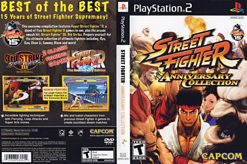 Playstation 2 - Street Fighter Anniversary Collection {CIB} | Steel ...